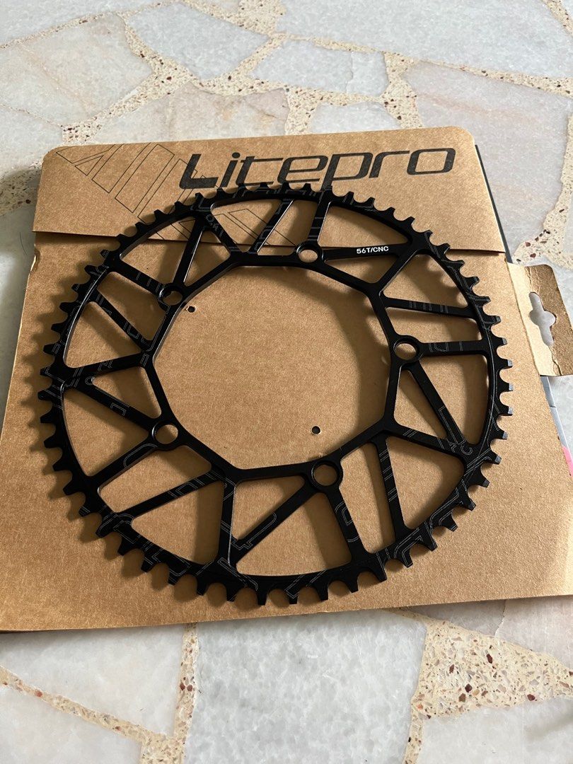 Litepro chainring 56t, Sports Equipment, Bicycles & Parts, Parts ...