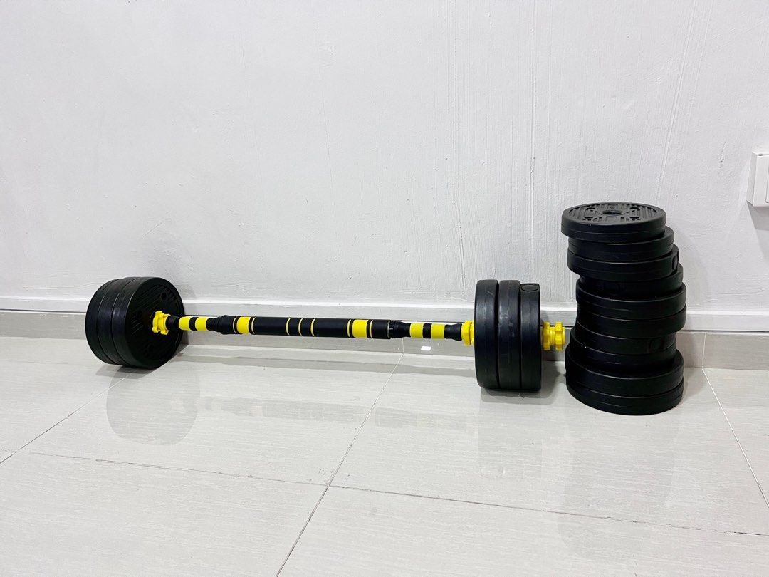 Livfit 30kg Dumbbell Barbell Adjustable Convertible Dumbbell Set ...