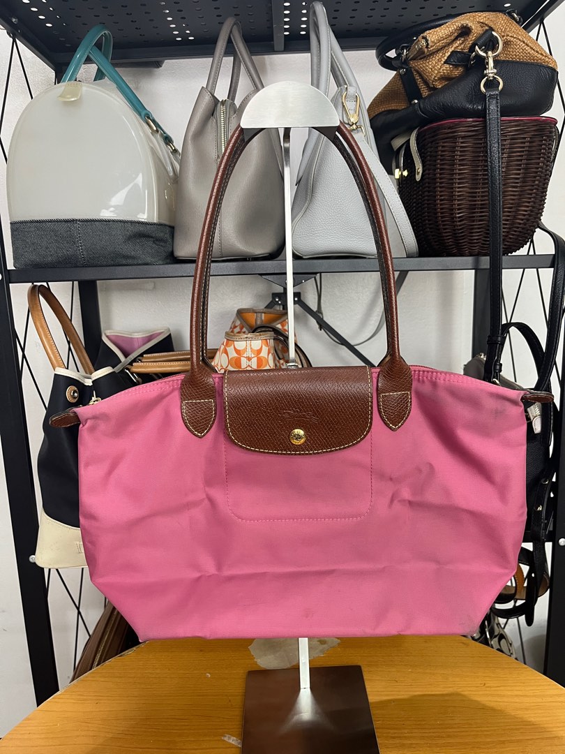 Longchamp Pink Le Pliage Nylon Bag (Small), Luxury, Bags & Wallets on ...
