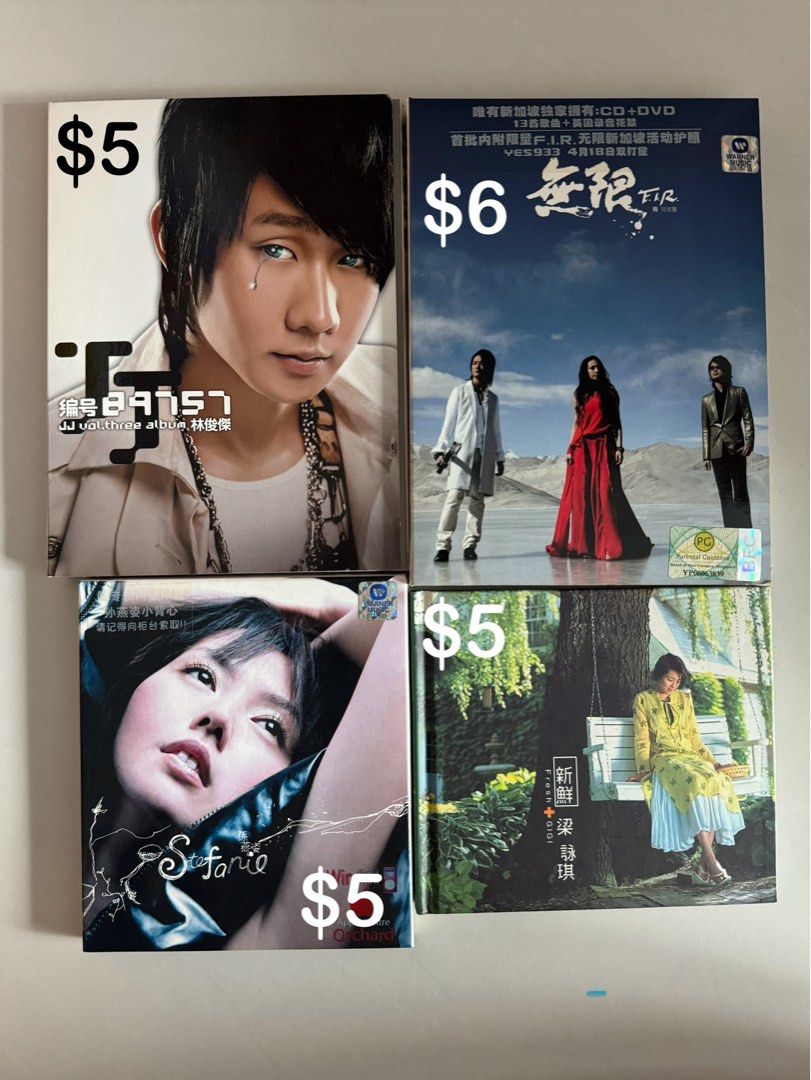 Mandarin / Chinese CDs with VCD or DVD - Jolin / SHE / FIR / Gigi / Elva / Stephanie / etc ...