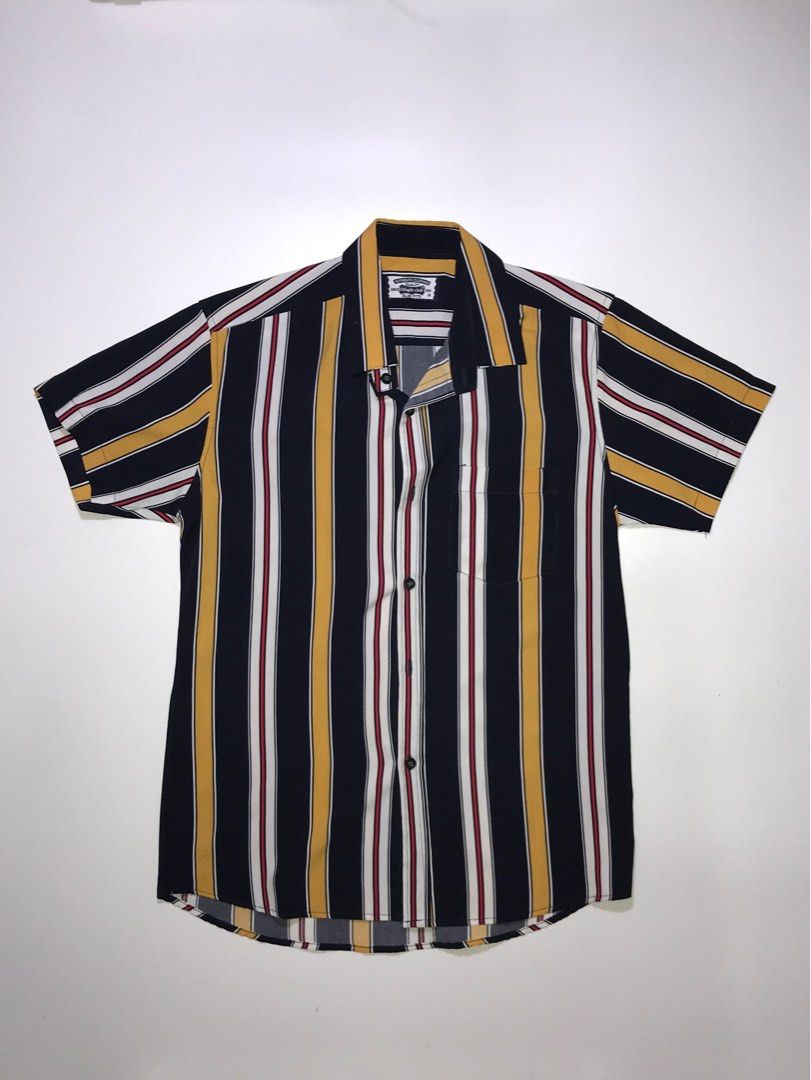 MapleClub Vertical Striped Button-Up, Men's Fashion, Tops & Sets ...