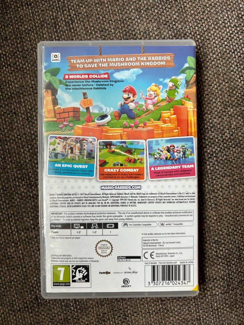 Mario Rabbids Kingdom Battle Switch Game (Free Collector Cards), Video ...