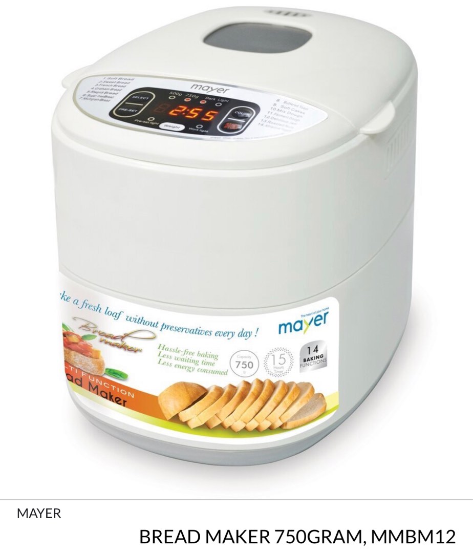 Mayer bread maker, TV & Home Appliances, Kitchen Appliances ...