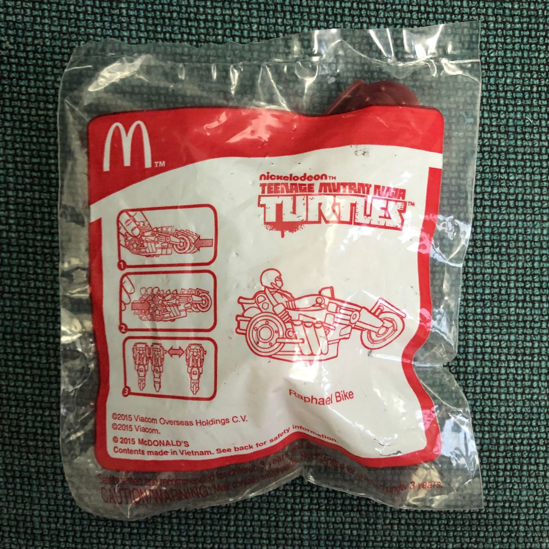 Mcdonald Teenage Mutant Ninja Turtles TNT Happy Meal Raphael Bike Mcd Kids Happy Meal Toys ...