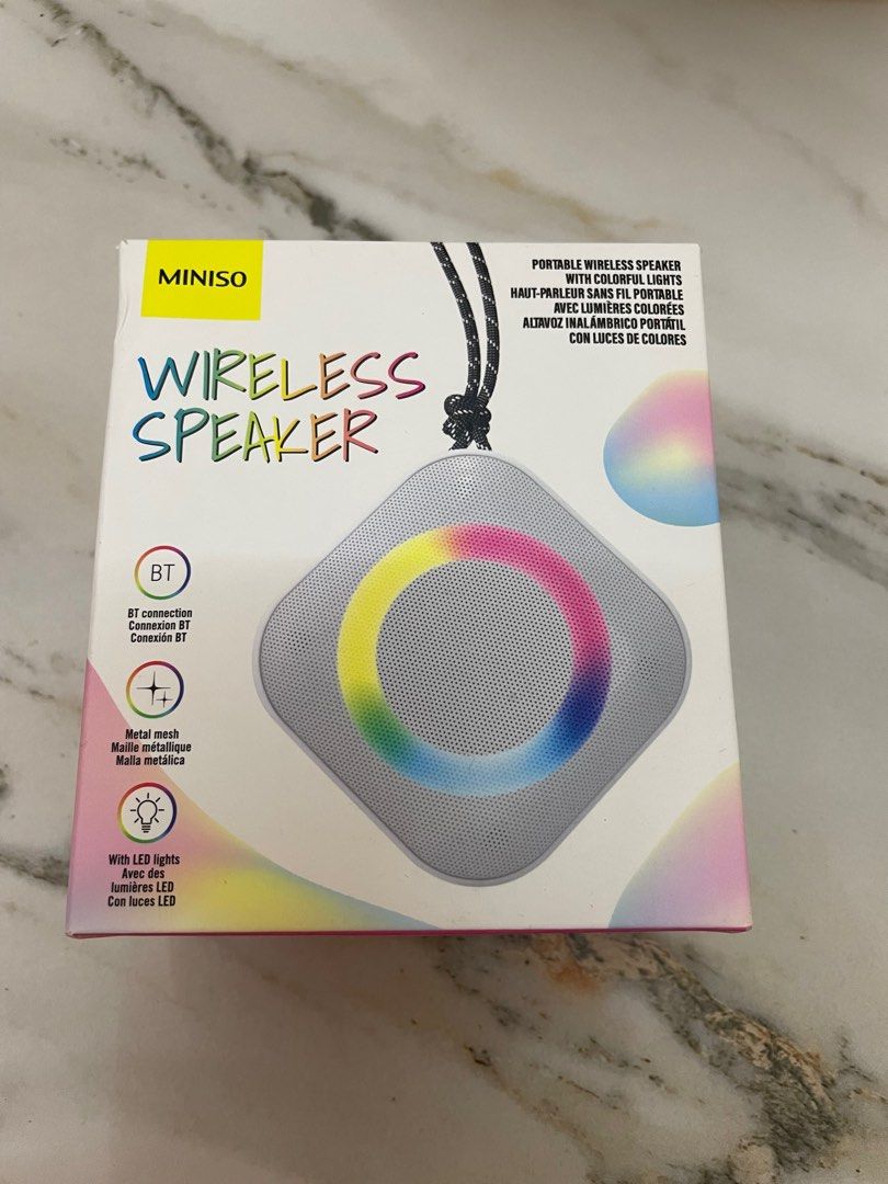 Miniso wireless speaker, Audio, Portable Music Players on Carousell