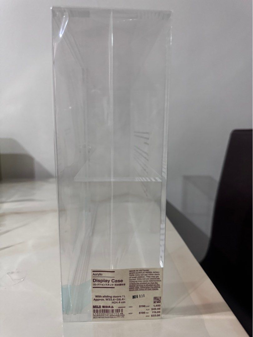 MUJI Acrylic Display Case With Sliding Doors, Furniture & Home Living ...