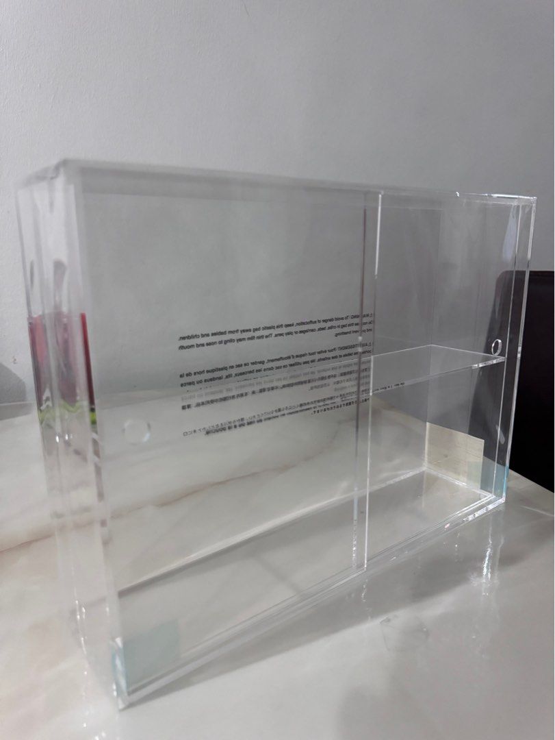 MUJI Acrylic Display Case With Sliding Doors Large , Furniture & Home ...