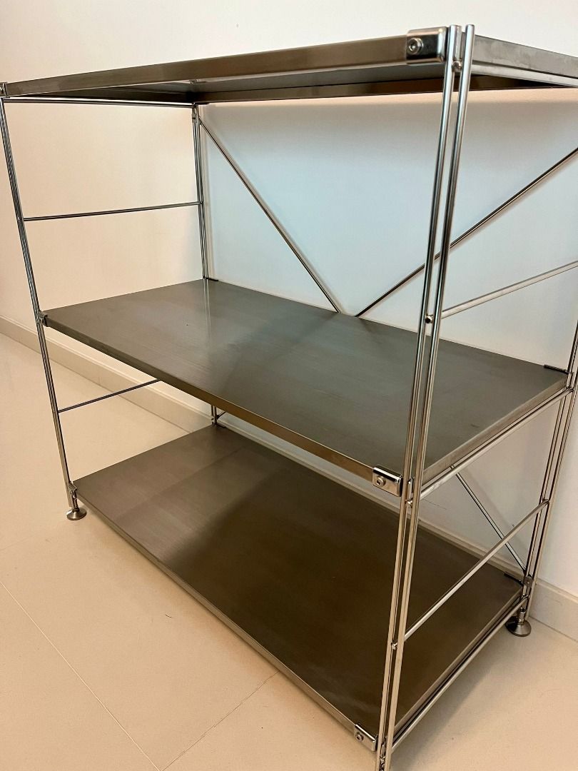 MUJI Stainless steel unit shelf, Furniture & Home Living, Furniture ...