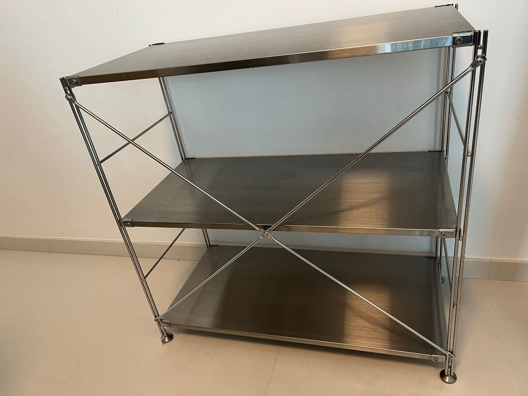 MUJI Stainless steel unit shelf, Furniture & Home Living, Furniture ...