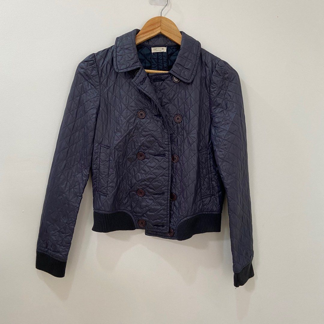 Navy Blue Jacket, Women's Fashion, Coats, Jackets and Outerwear on ...