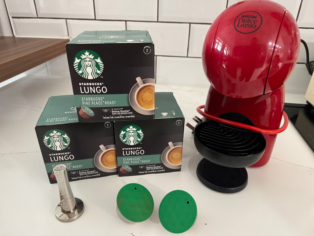 Nespresso Dolce Gusto Espresso Machine + Pods + Refillable Pods, TV ...