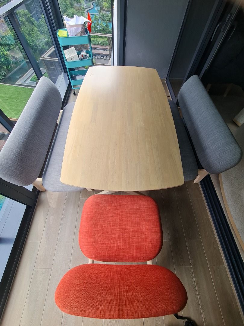 Nitori Dining Table & Bench, Furniture & Home Living, Furniture, Tables ...