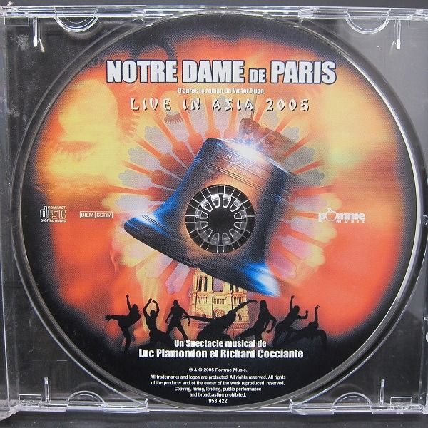 Notre Dame De Paris Live in Asia 2005 CD O.S.T Album Luc Plamondon ...