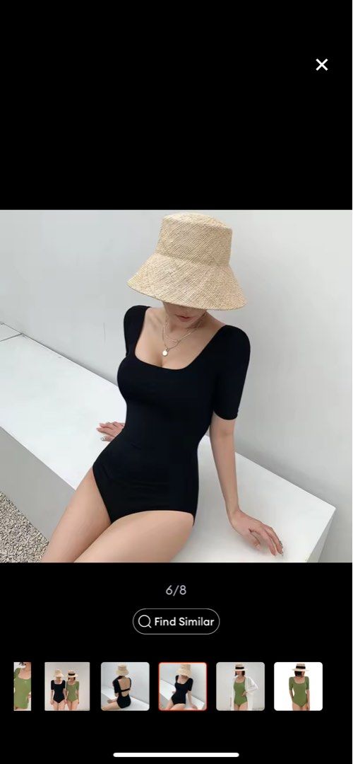 One piece black backless swimwear, Women's Fashion, Swimwear, Bikinis ...