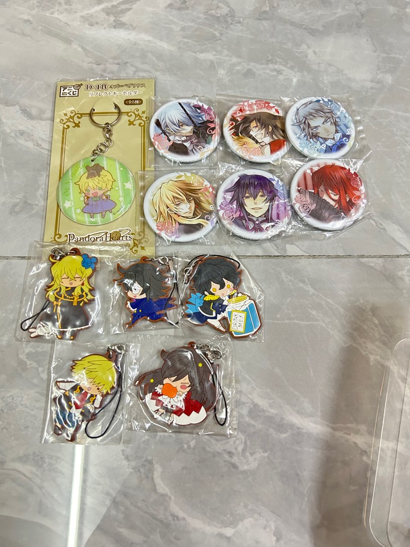 Pandora Hearts Merch Set - Badges and Rubber Straps (Anime and Manga ...