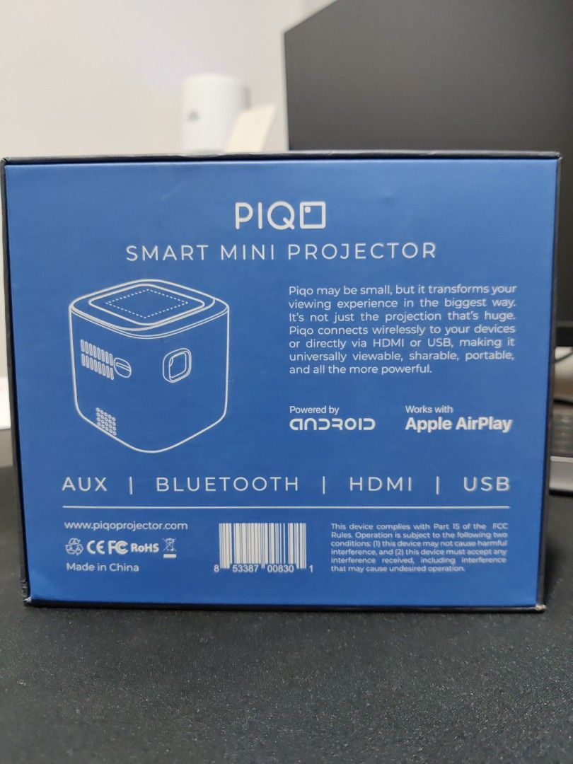 PIQO Smart Mini Projector, TV & Home Appliances, TV & Entertainment ...