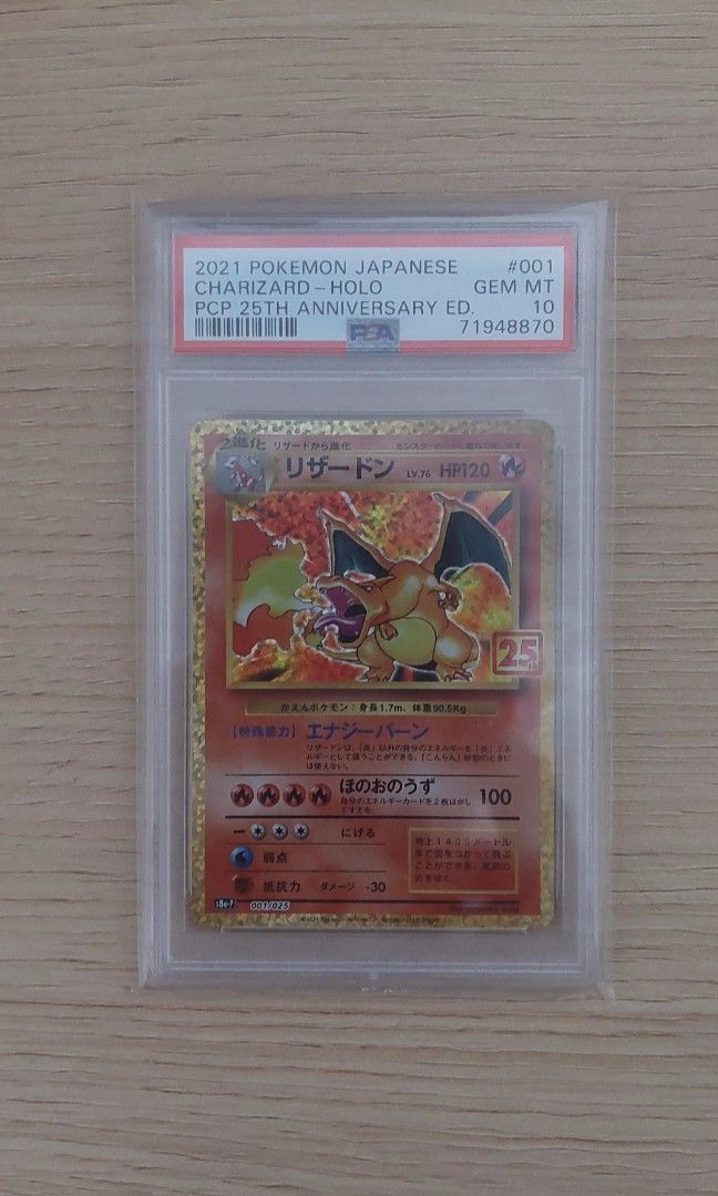 Pokemon Tcg: Charizard 25th anniversary Japanese Psa 10, Hobbies & Toys ...