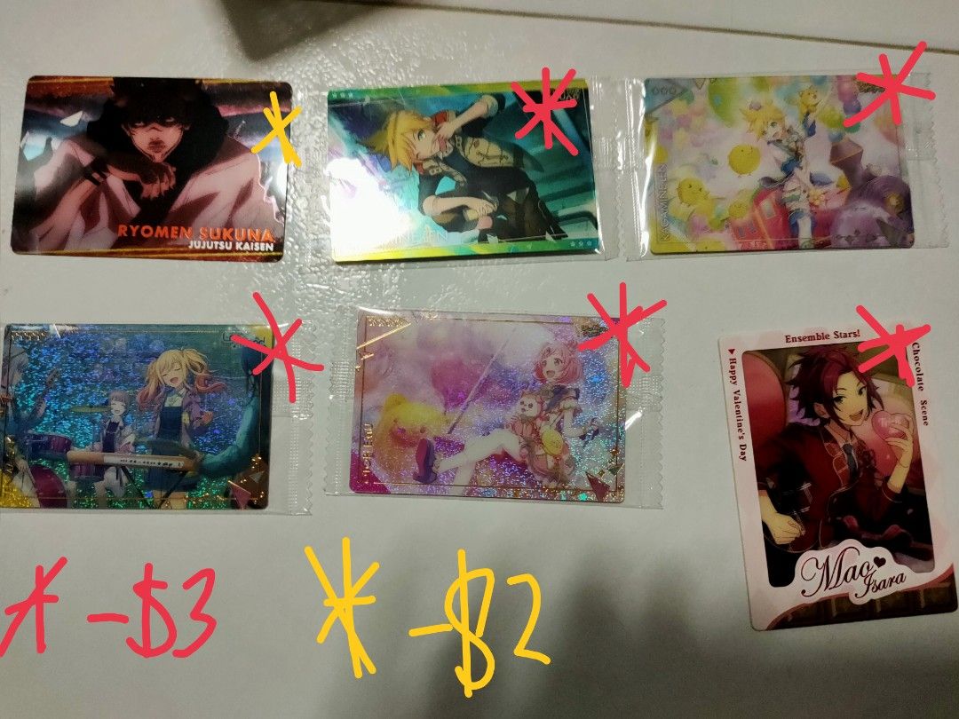Project sekai Len saki emu cards/ensemble stars mao isara card/jujutsu ...