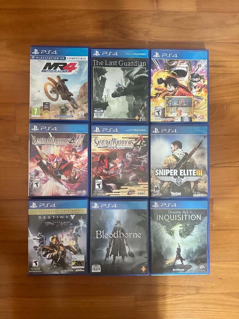 PS4 game MR4 / The Last Guardian / One Piece Pirate Warriors 3 ...
