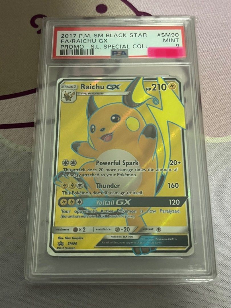 PTCG TCG Pokemon Card Raichu FA Full Art Black Star Promo PSA9 Slab Slabbed PSA Graded Mint ...