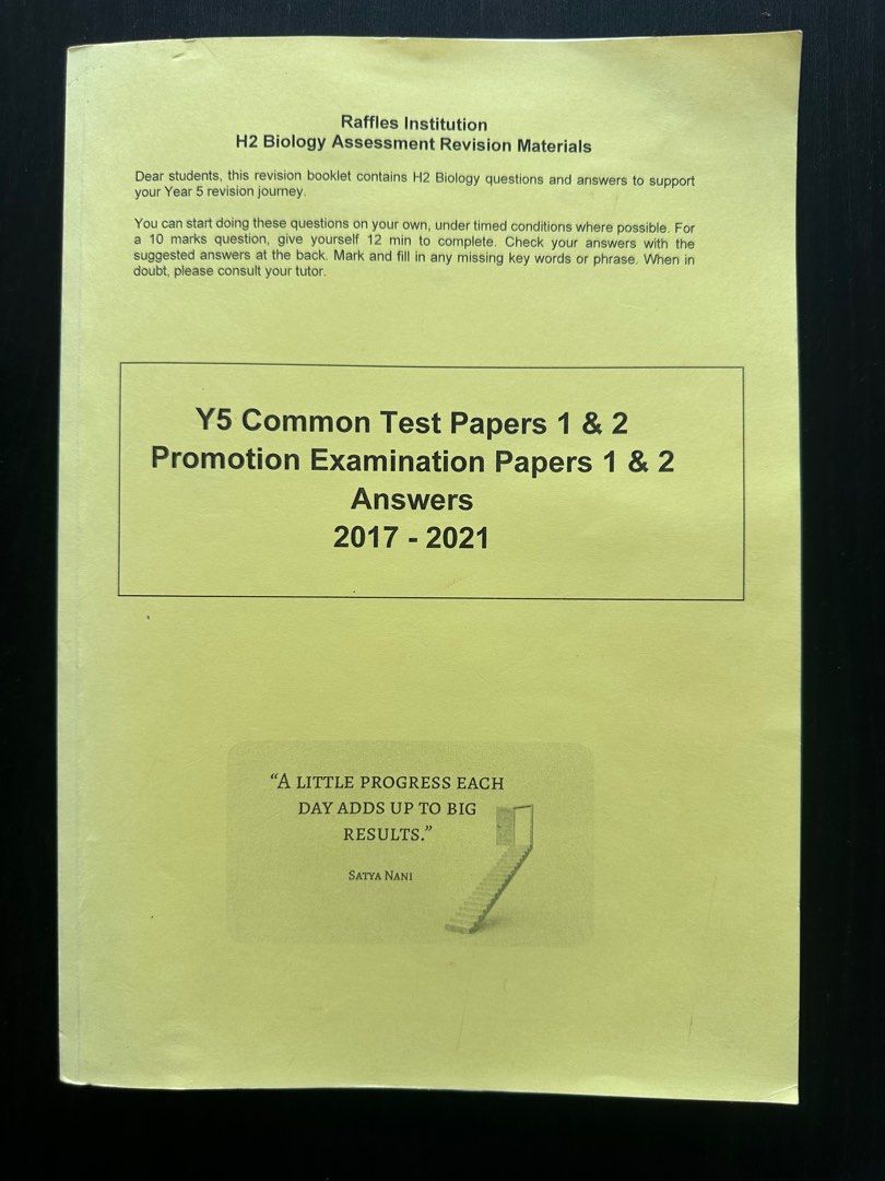 Raffles Institution JC1 Bio Revision book, Hobbies & Toys, Books ...