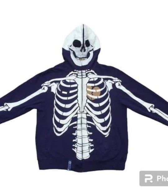 rare lrg dead serious skeleton full zip kanye west glow in the dark y2k ...