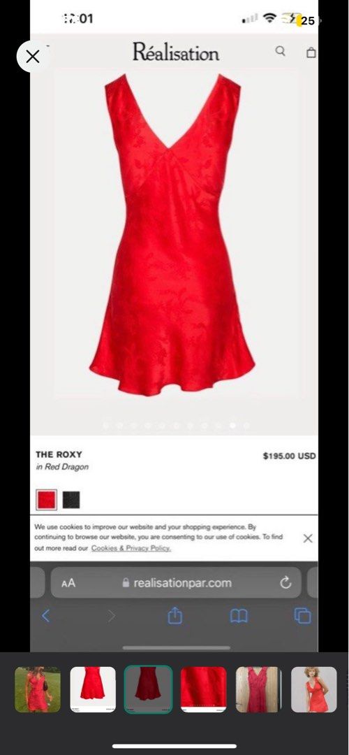 Realisation Par Roxy Satin Dress in Red Dragon, Women's Fashion ...