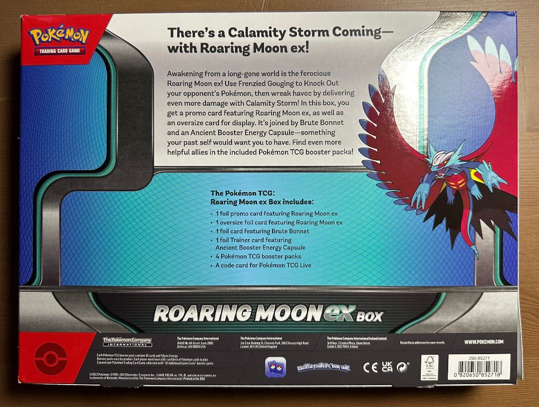 (English) Roaring Moon ex box or Iron Valiant ex box, Pokemon TCG - HK ...