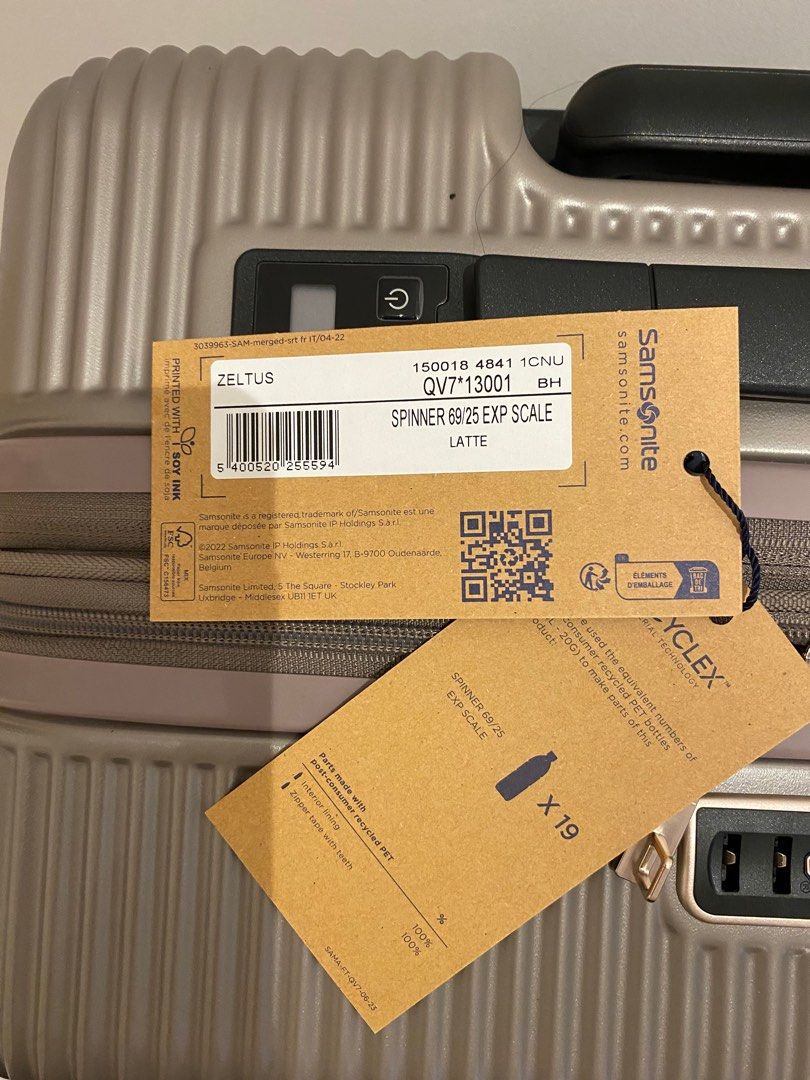 Samsonite prestige luggage with built in scale (brand new), Hobbies ...