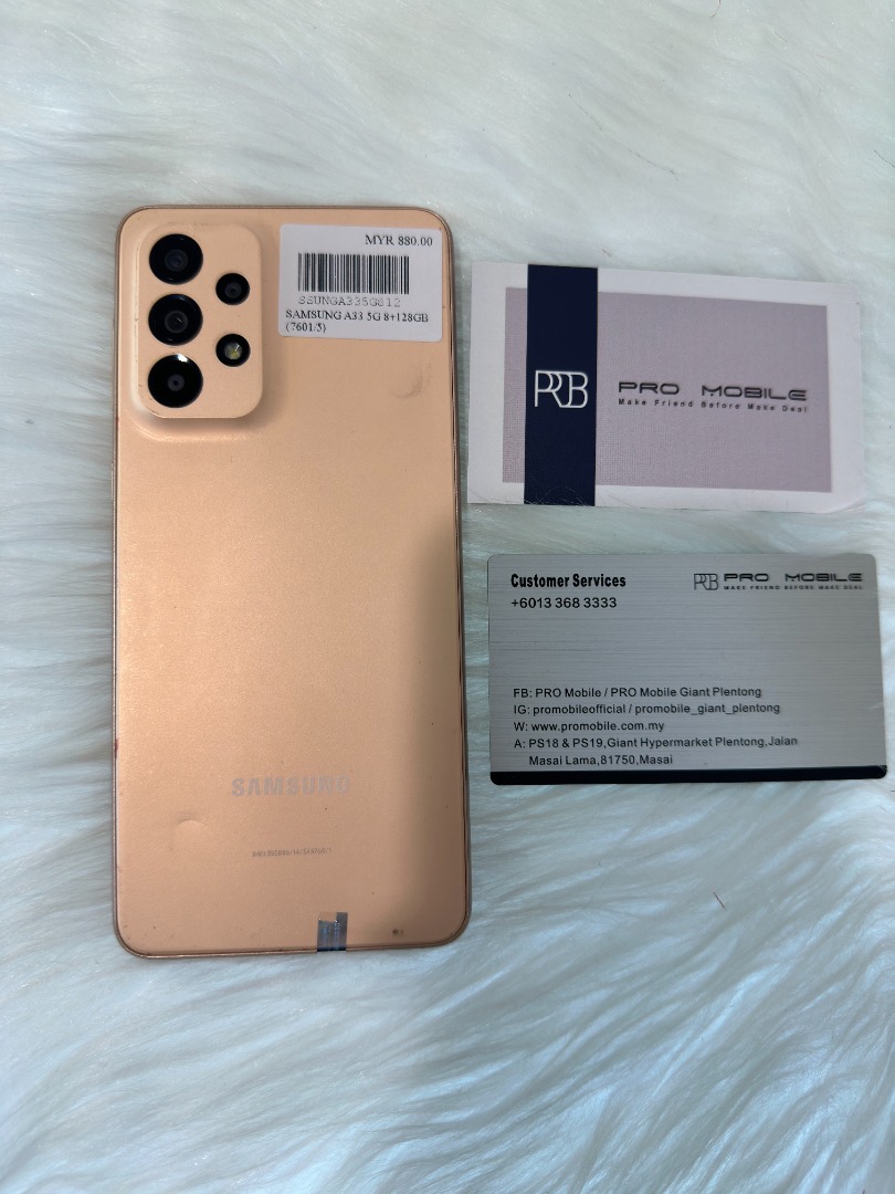 Samsung Galaxy A33 Awesome Peach 128GB, Mobile Phones & Gadgets, Mobile ...
