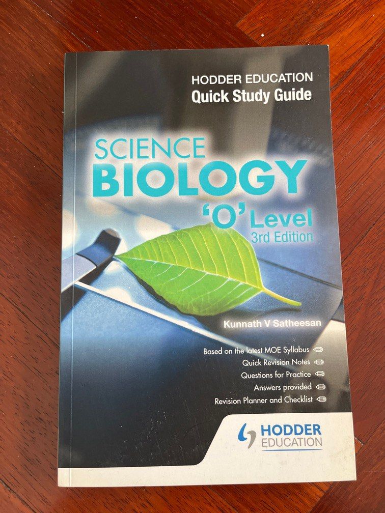 Science Biology Chemistry Physics O level Quick Study Guide Book 3rd ...
