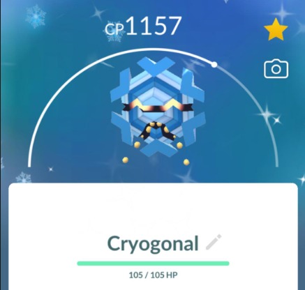 SHINY CRYOGONAL Pokemon Go, Video Gaming, Video Games, Others on Carousell