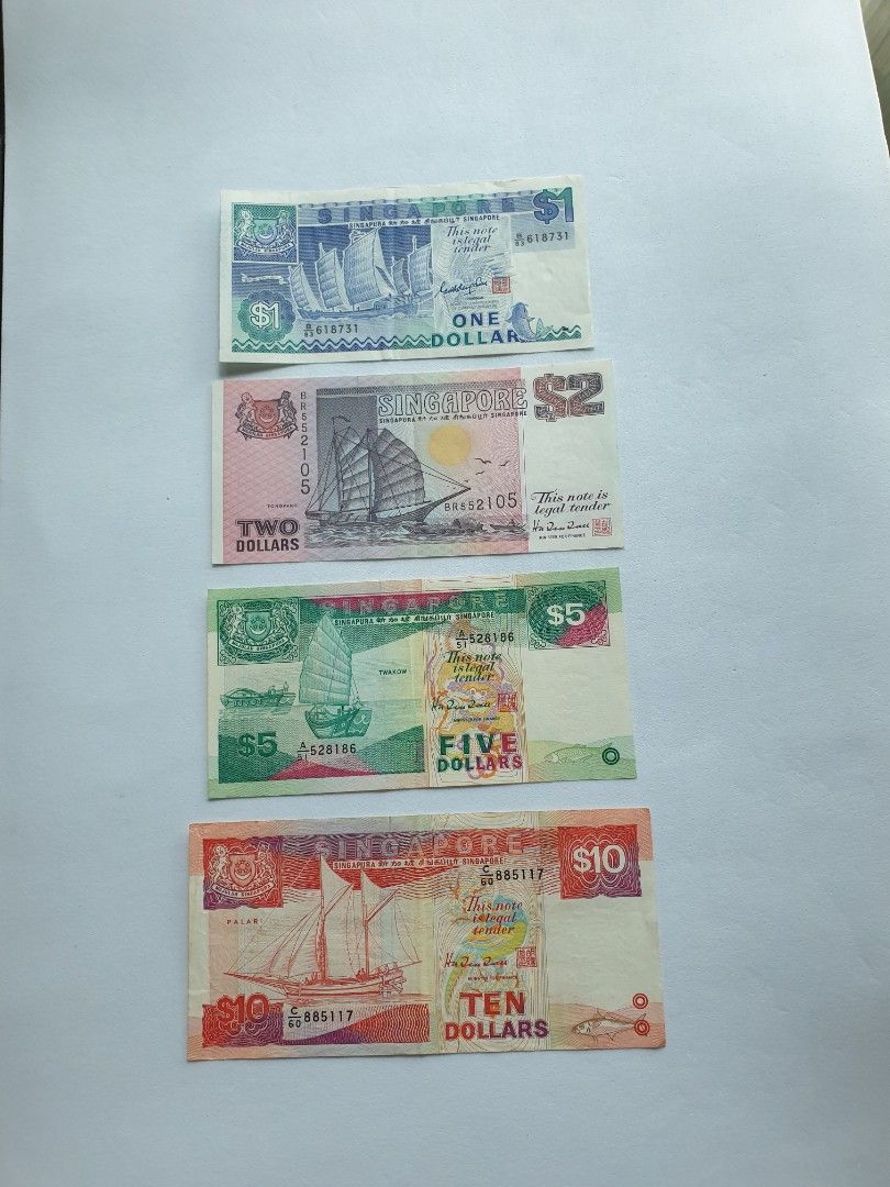Singapore ship series currency note 1$ to 10$ set, Hobbies & Toys, Memorabilia & Collectibles ...