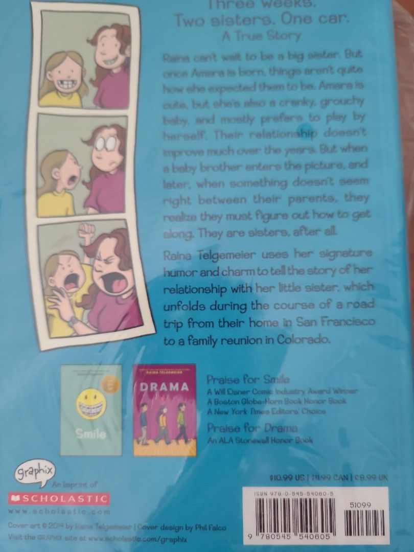 Sisters by Raina Telgemeier (graphic), Hobbies & Toys, Books ...