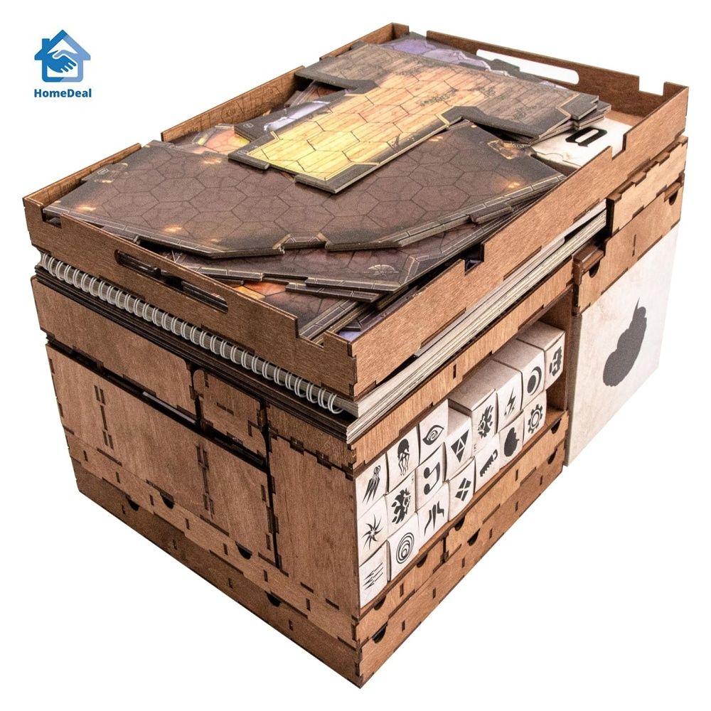 Smonex Wooden Organizer and Four Player Boards Compatible with Gloomhaven Board Game - Box ...