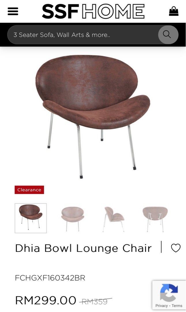 SSF bowl chair, Furniture & Home Living, Furniture, Chairs on Carousell
