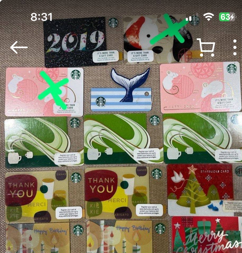 Starbucks cards, Hobbies & Toys, Stationery & Craft, Art & Prints on ...