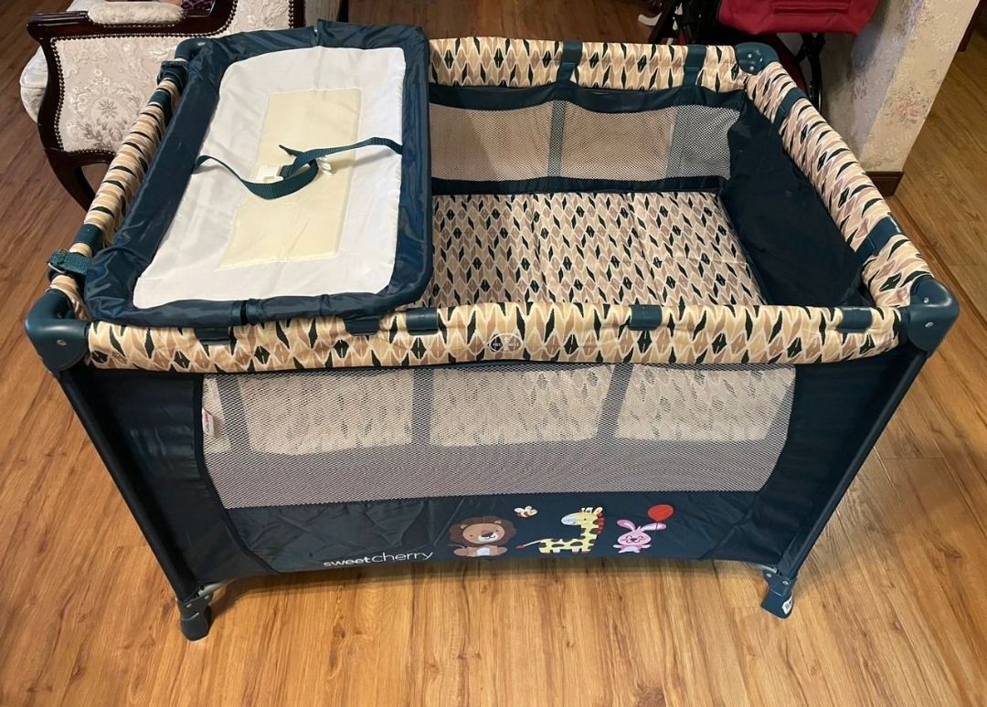Sweet Cherry Panda Playpen SC677, Babies & Kids, Baby Nursery & Kids ...