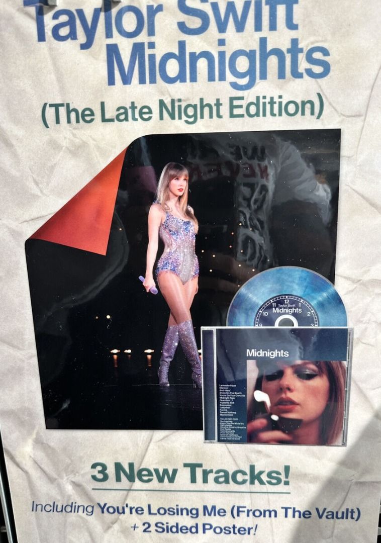 Taylor Swift : Midnights (Late Night Edition) + Double-Sided Poster ...