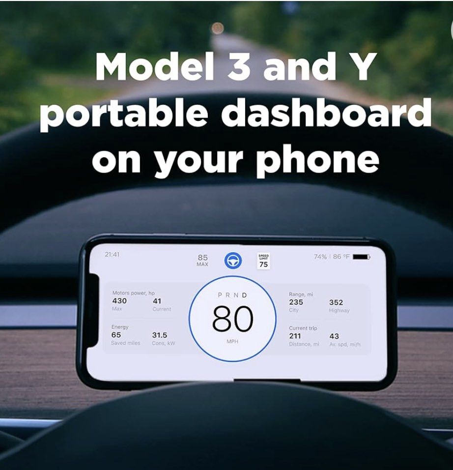Teslogic HUD for Tesla Model 3 or Y with blindsopt indicator and ...