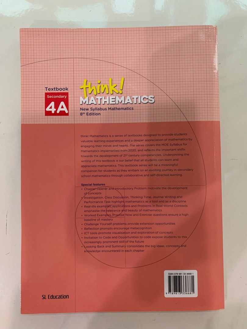 think! Mathematics (Sec 4 A), Hobbies & Toys, Books & Magazines ...