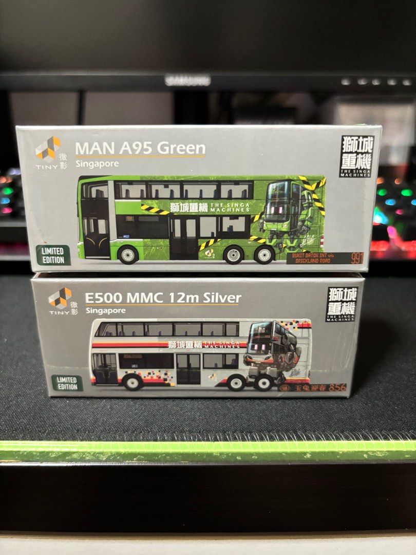 Tiny Singapore Singamachines Bus A95 E500, Hobbies & Toys, Toys & Games on Carousell