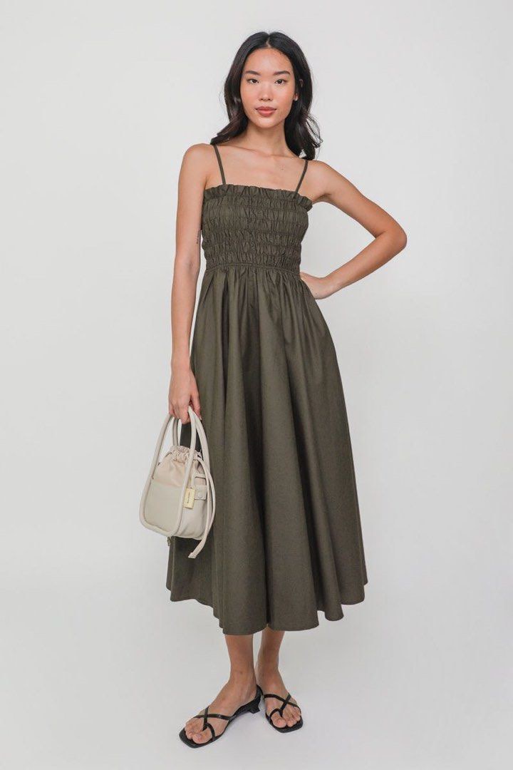 TTR Savonne Smocked Maxi Dress, Women's Fashion, Dresses & Sets ...