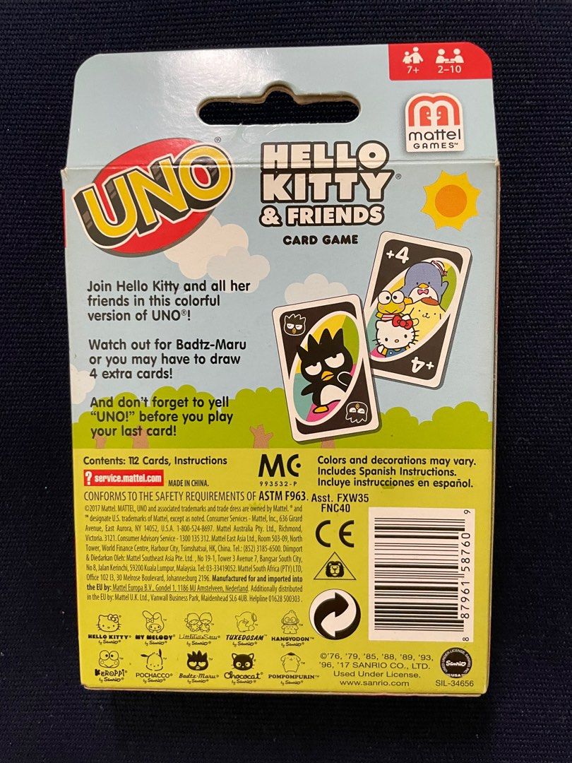 UNO - Hello Kitty & Friends card game, Hobbies & Toys, Toys & Games on ...