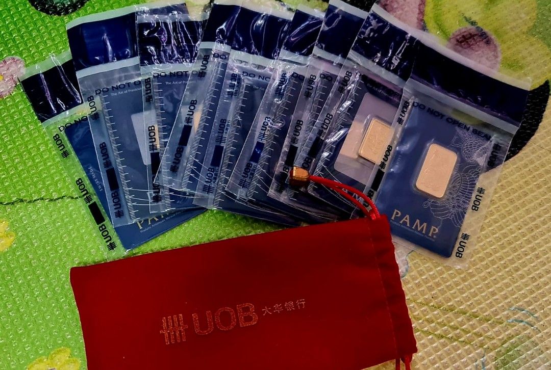 UOB Pamp Gold Bar, Hobbies & Toys, Memorabilia & Collectibles, Currency on Carousell