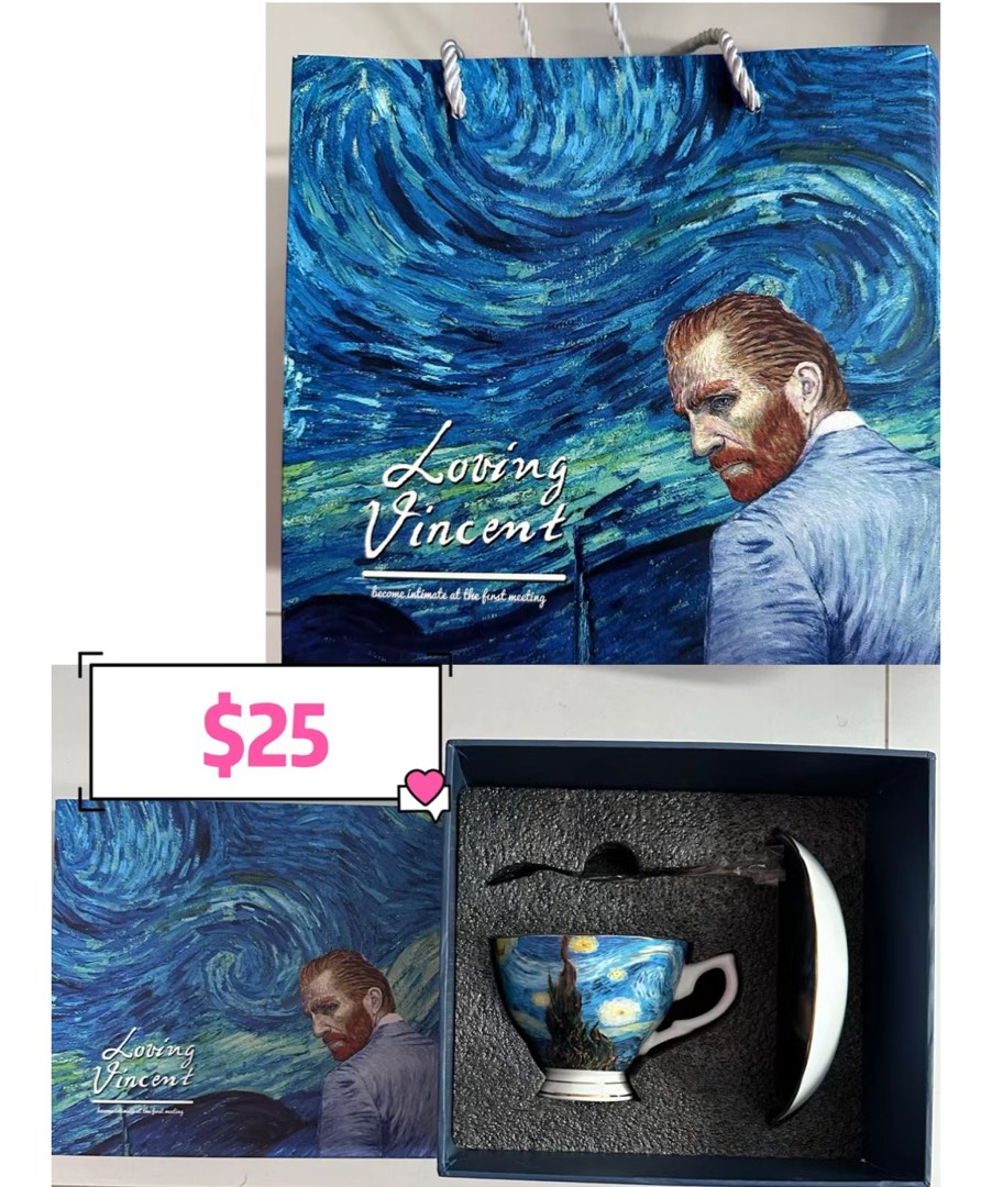 Van Gogh Tea Cup Set, Furniture & Home Living, Kitchenware & Tableware ...