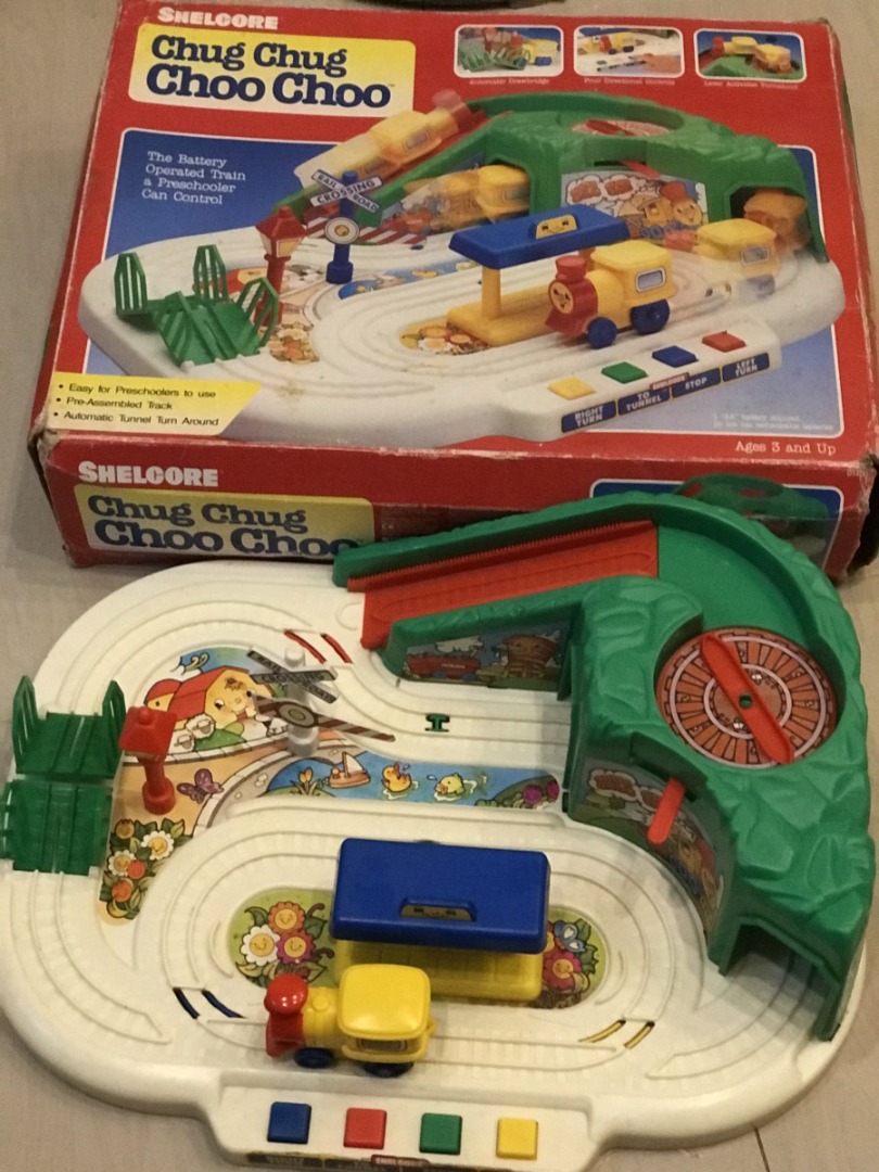 Vintage 1991 - Shelcore Chug Chug Choo Choo Toy Train (minus elek), Toys & Collectibles, Mainan ...