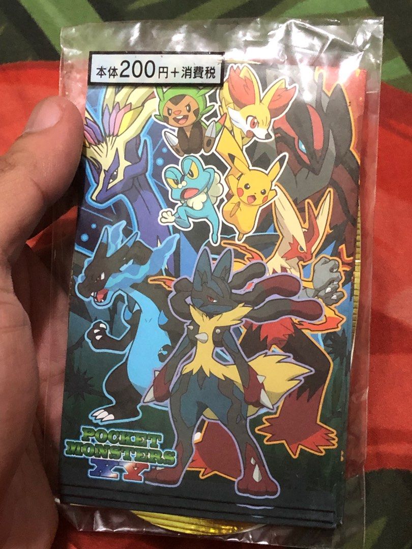 Vintage eevee pocket monster large pog and pokemon xy lucky stationary ...