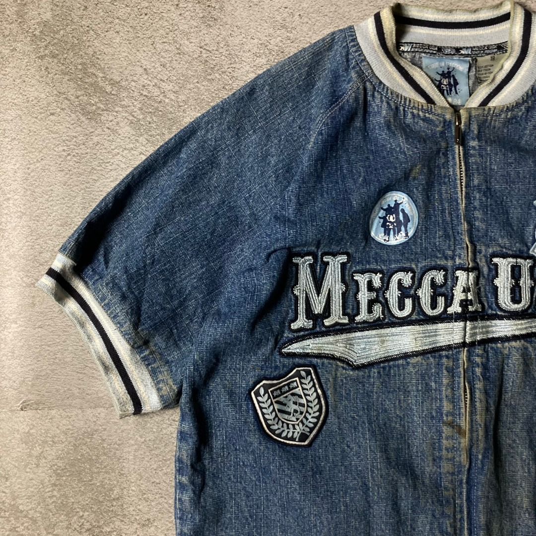 Vintage Mecca USA Denim Zipped T-shirt, Women's Fashion, Tops, Shirts ...