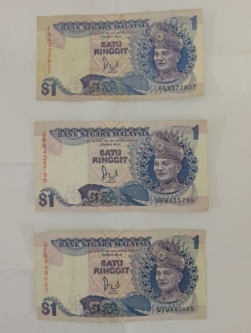 Wang kertas lama RM1, Hobbies & Toys, Collectibles & Memorabilia, Currency on Carousell